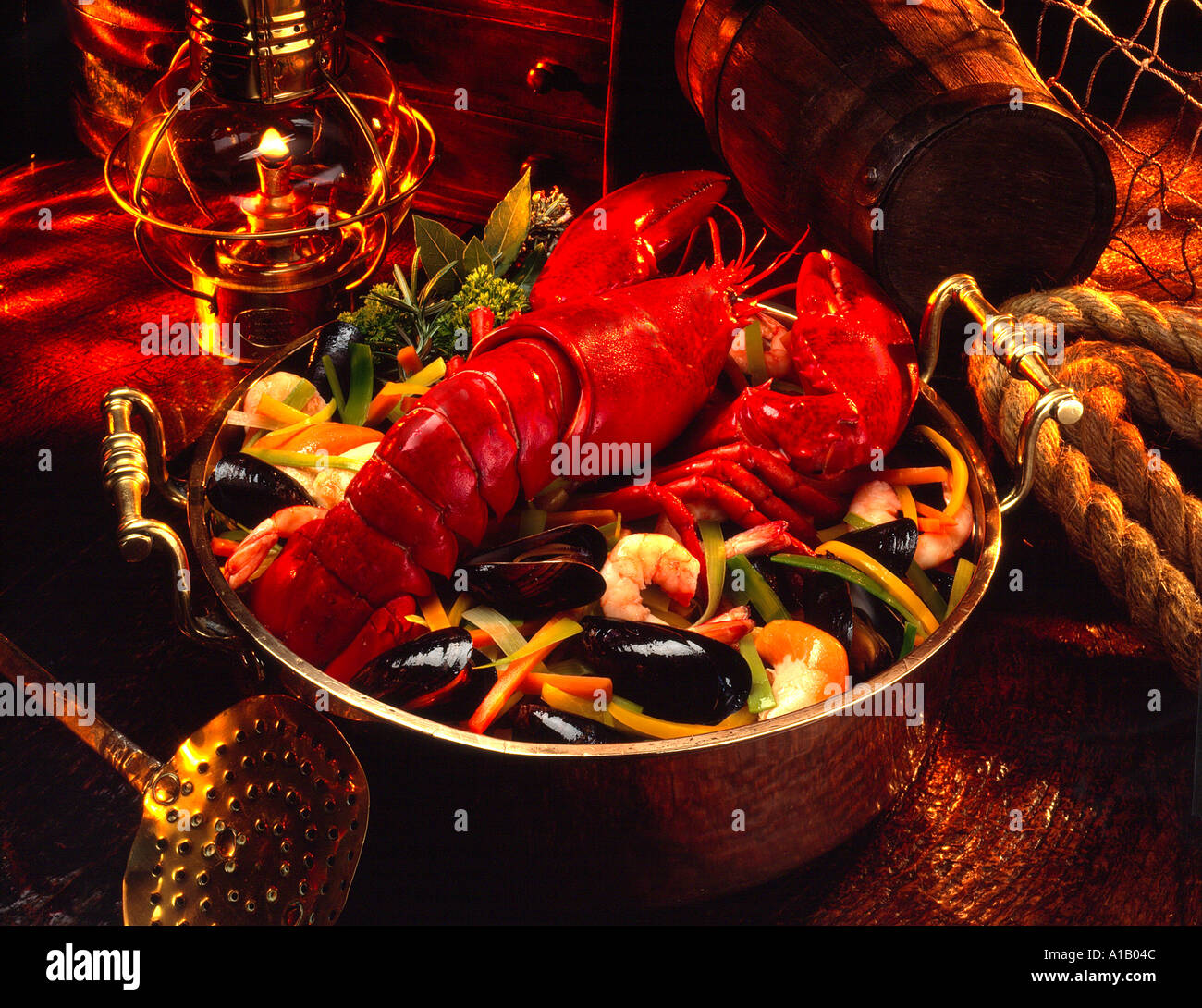 Fresh lobster shrimp seafood hi-res stock photography and images - Alamy