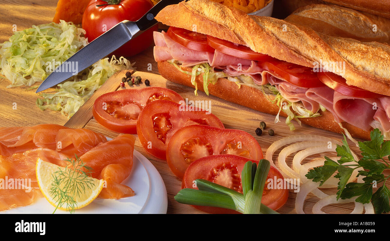 HAM SALAD SANDWICH Stock Photo - Alamy