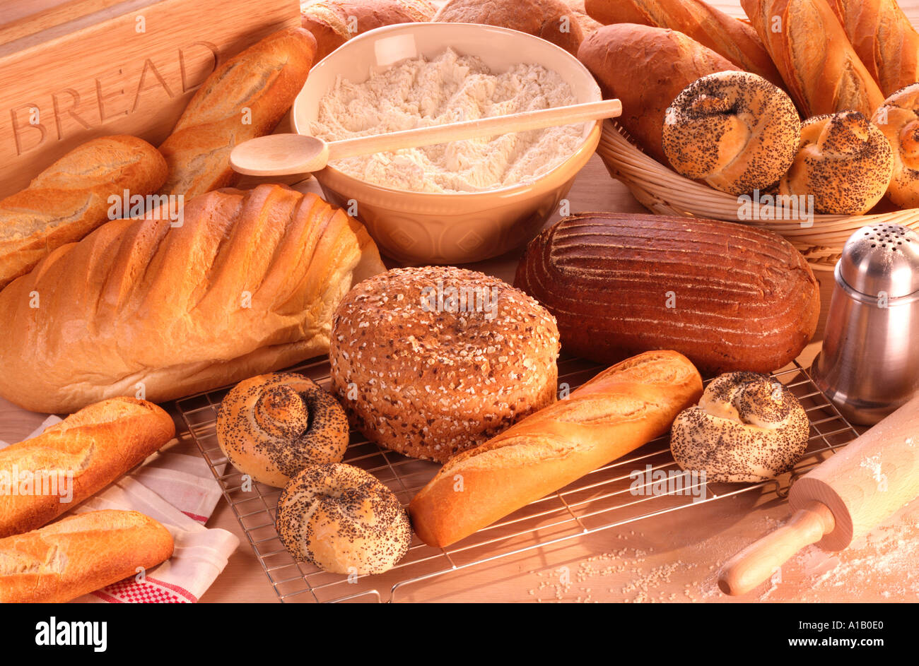 Bread selection hi-res stock photography and images - Alamy