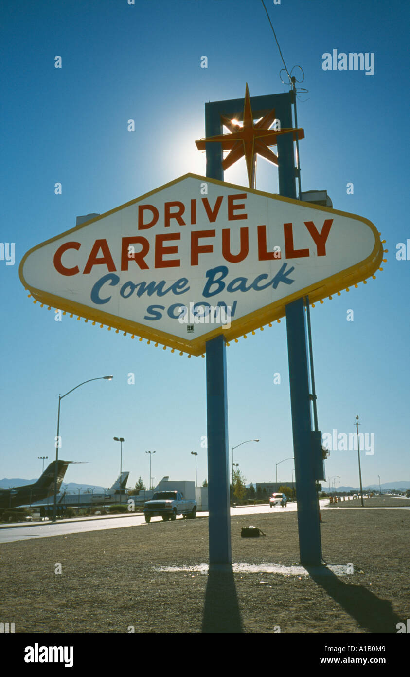 America drive carefully sign hi-res stock photography and images - Alamy