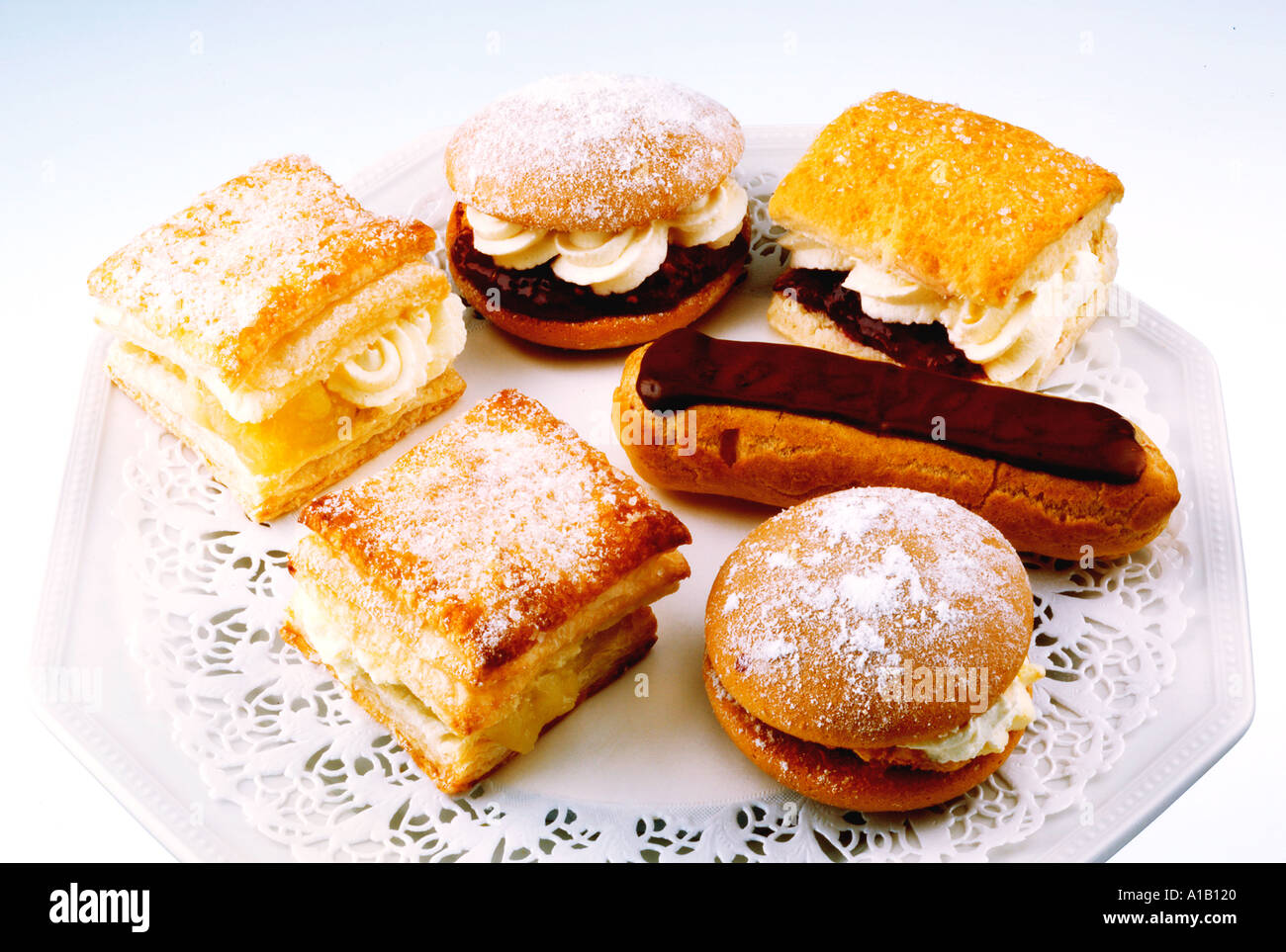 dairy cream cakes Stock Photo - Alamy