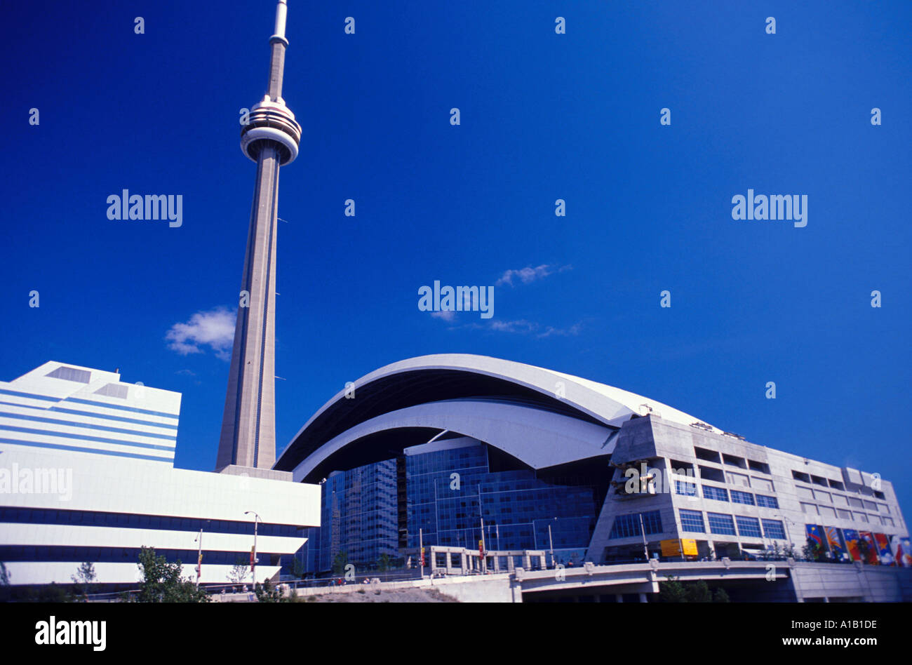 Toronto Ontario Canada Skydome Rogers Centre and CN Tower Stock Photo ... Toronto Ontario Canada Skydome Rogers Centre and CN Tower Stock Photo ...