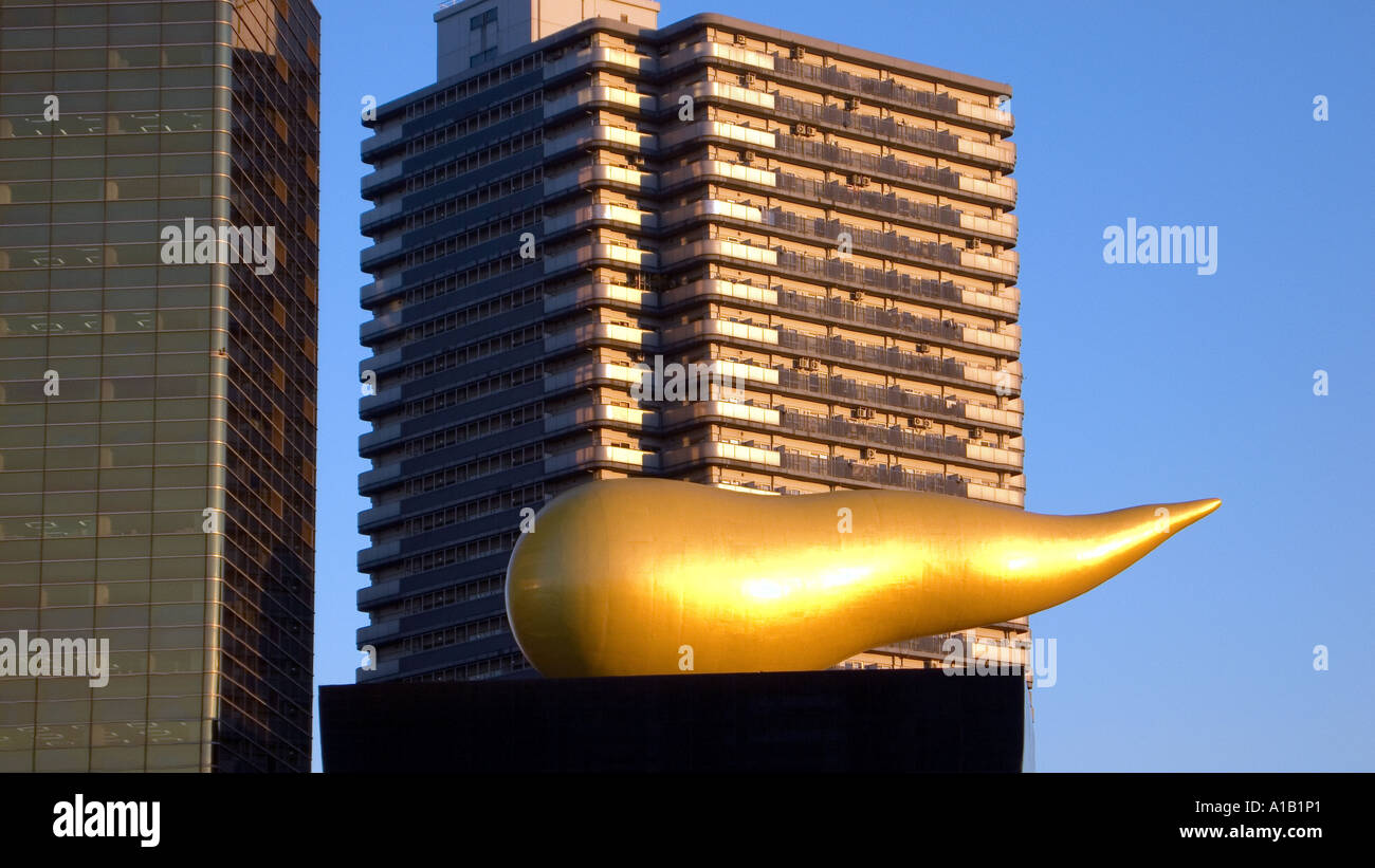 The Asahi building Tokyo the Golden flame Asakusa Tokyo Japan Stock ...
