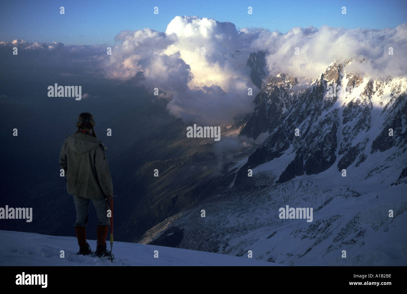 The Mont Blanc massif and the Chamonix Valley from the Aiguille du ...
