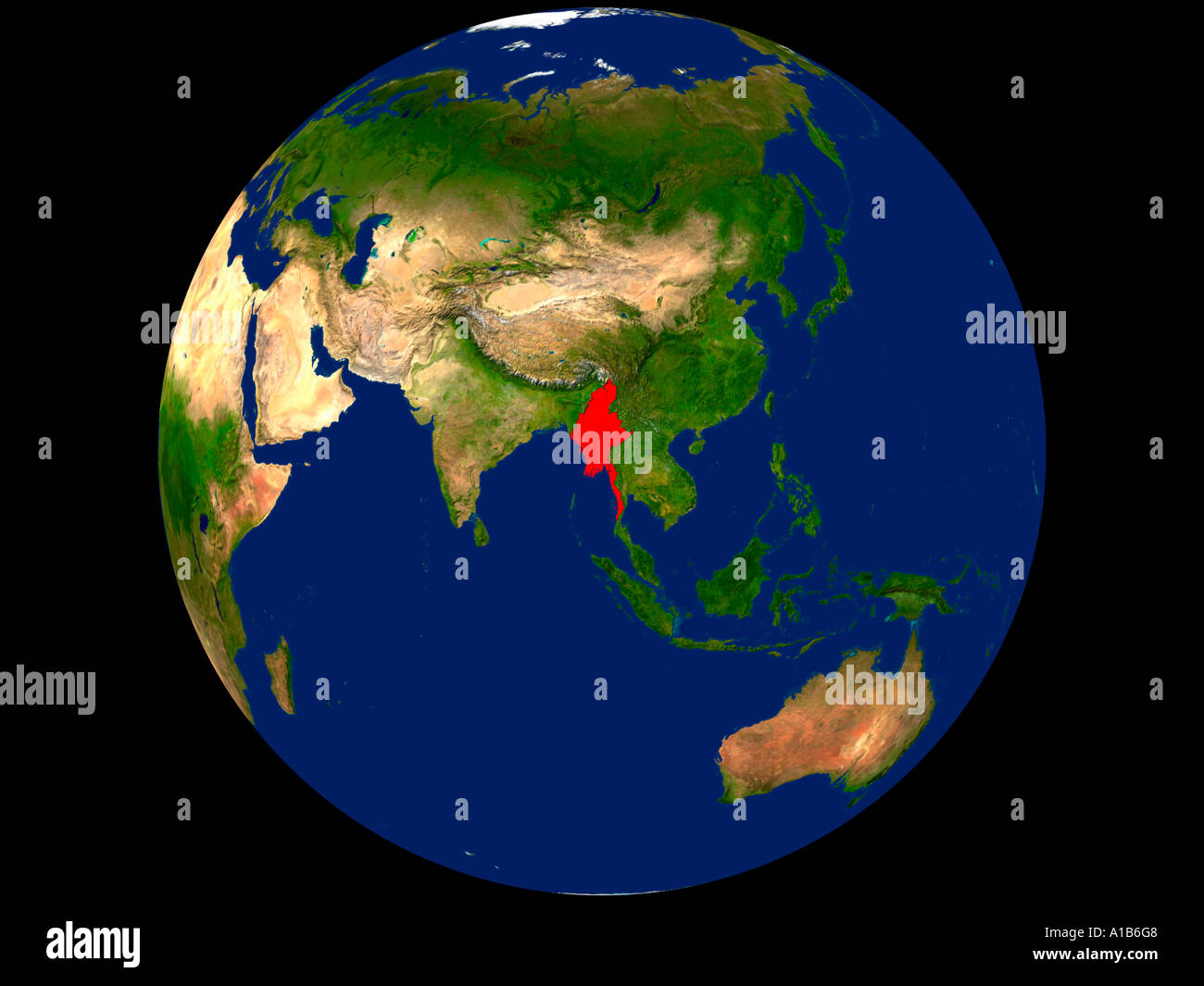 Myanmar satellite image hi-res stock photography and images - Alamy