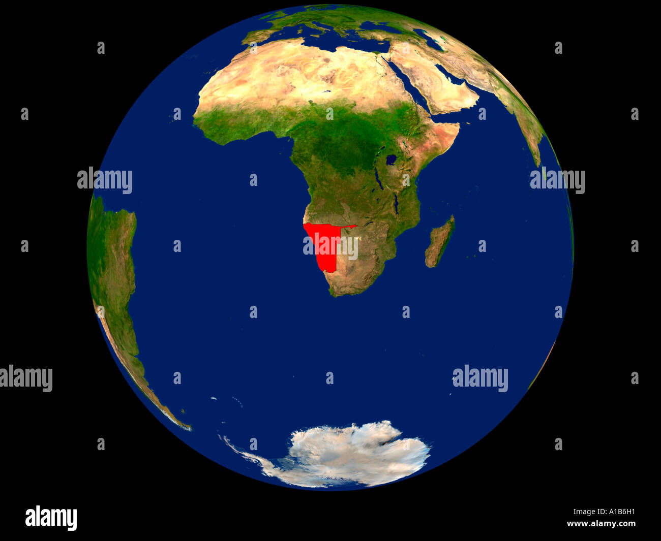 Highlighted satellite image of namibia hi-res stock photography and ...