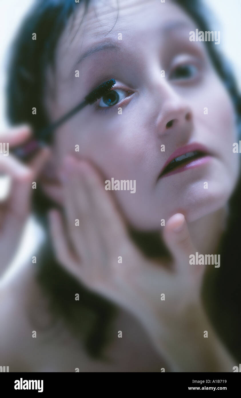 CLOSE UP OF A WOMAN FACE WITH NATURAL MAKE UP Stock Photo - Alamy