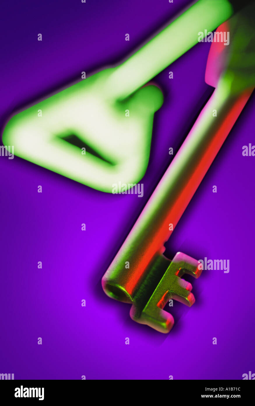 KEYS ON PURPLE BACKGROUND Stock Photo - Alamy