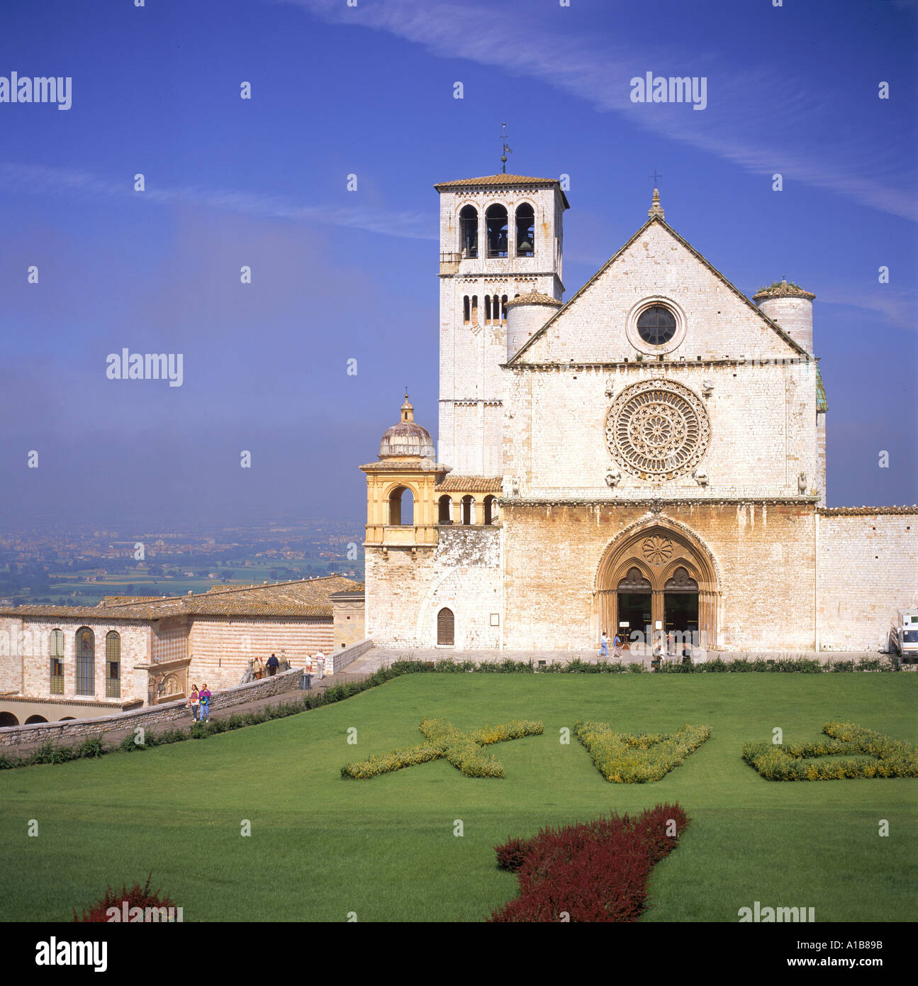Chiese Superiore and the Basilica di San Fransesco at Assisi in Umbria ...