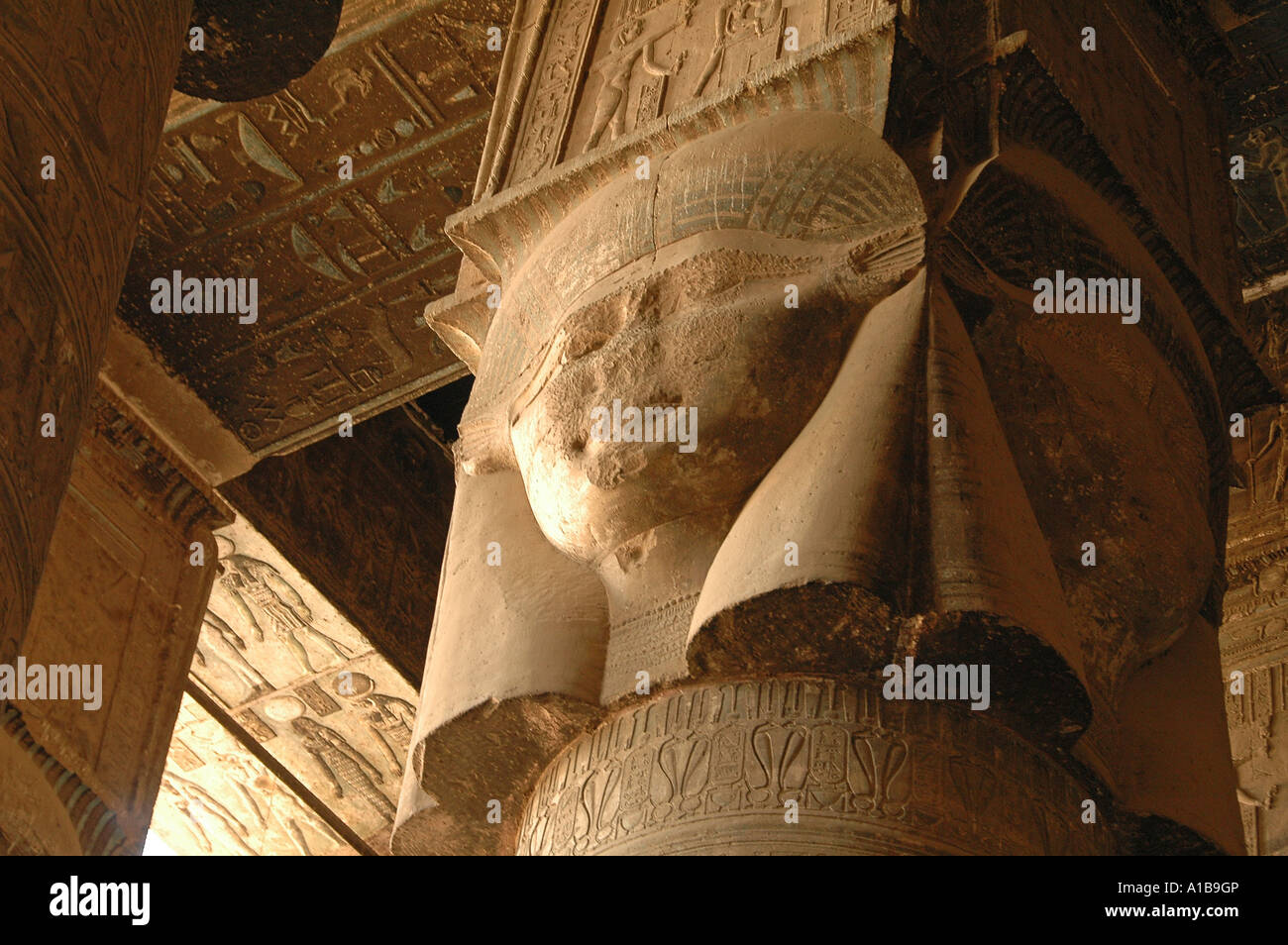 Egyptian Art Dendera Temple Goddess High Resolution Stock Photography ...
