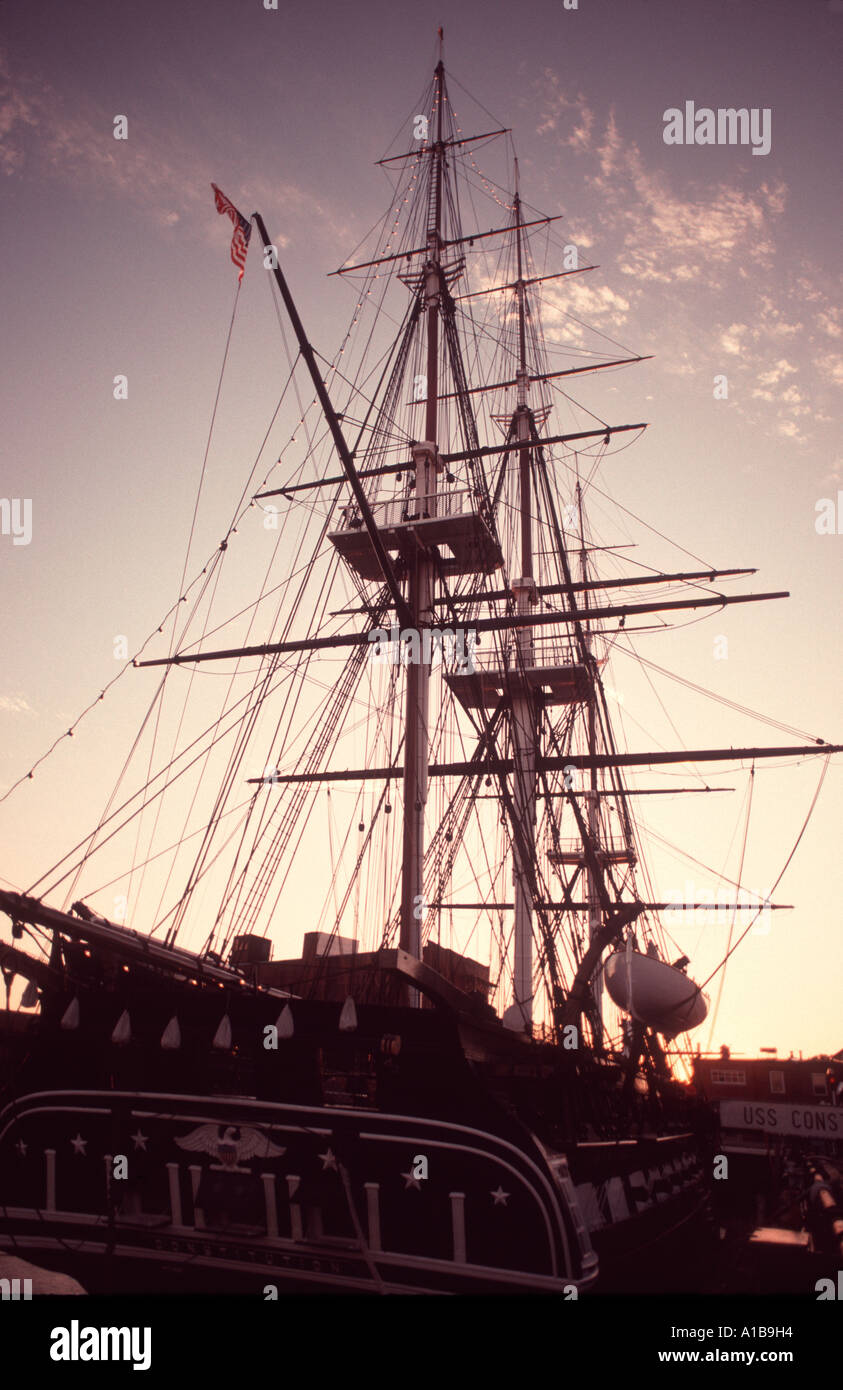 USS Constitution at the Charlestown Navy Yard Boston Massachusetts ...