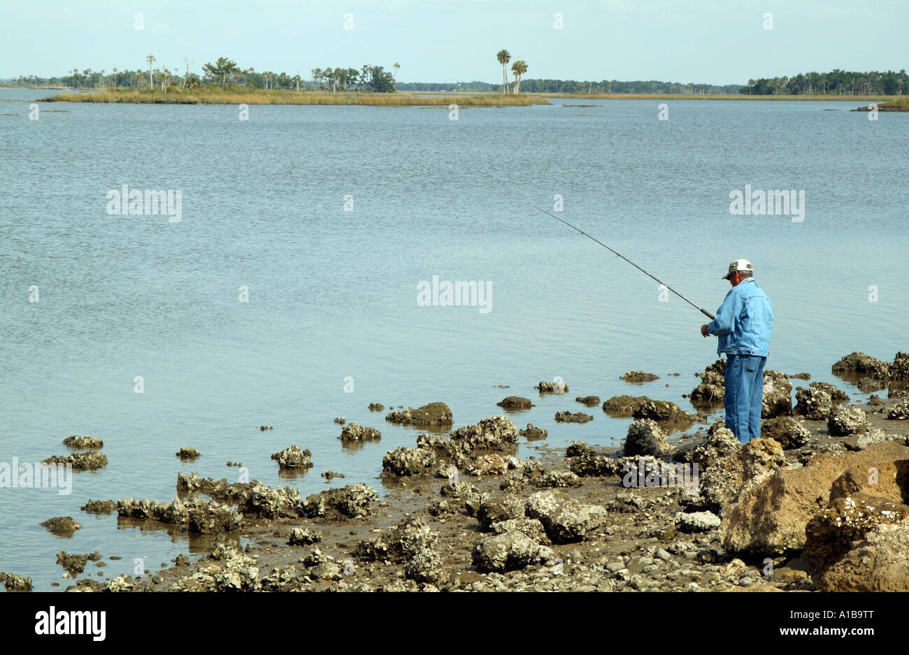 Fishing on Withlacoochee Bay in the Gulf of Mexico near Yankeetown ...