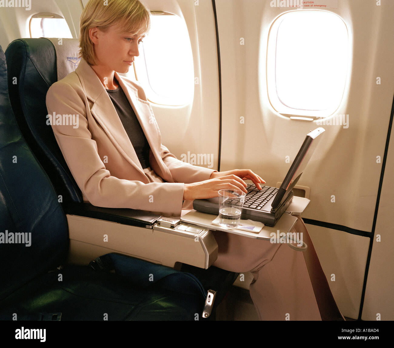 Airplane laptop hi-res stock photography and images - Alamy