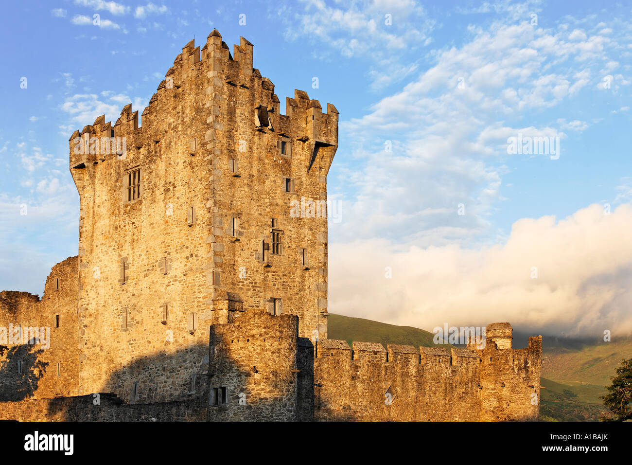 Ross castle at the Lough Lane, Killarney National Park, Killarney ...