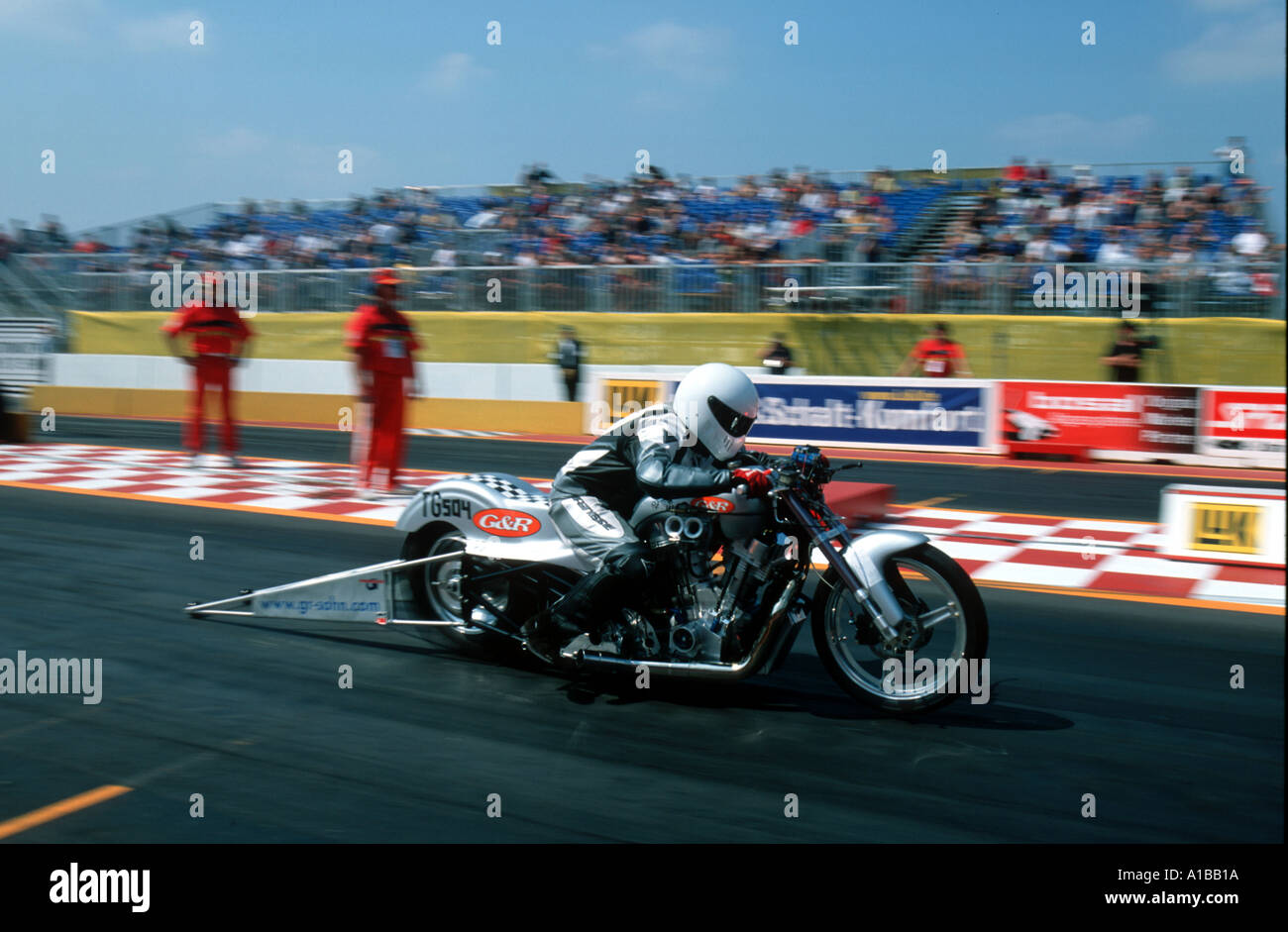 motorcycle at dragster race Stock Photo - Alamy