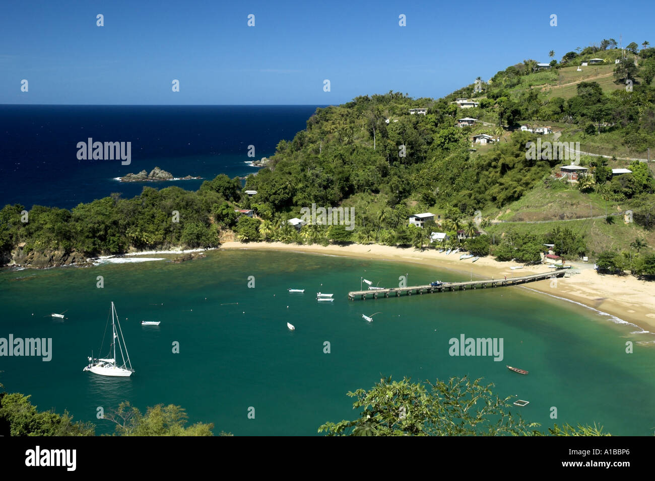 Parlatuvier Bay, Tobago, Carribean Stock Photo - Alamy