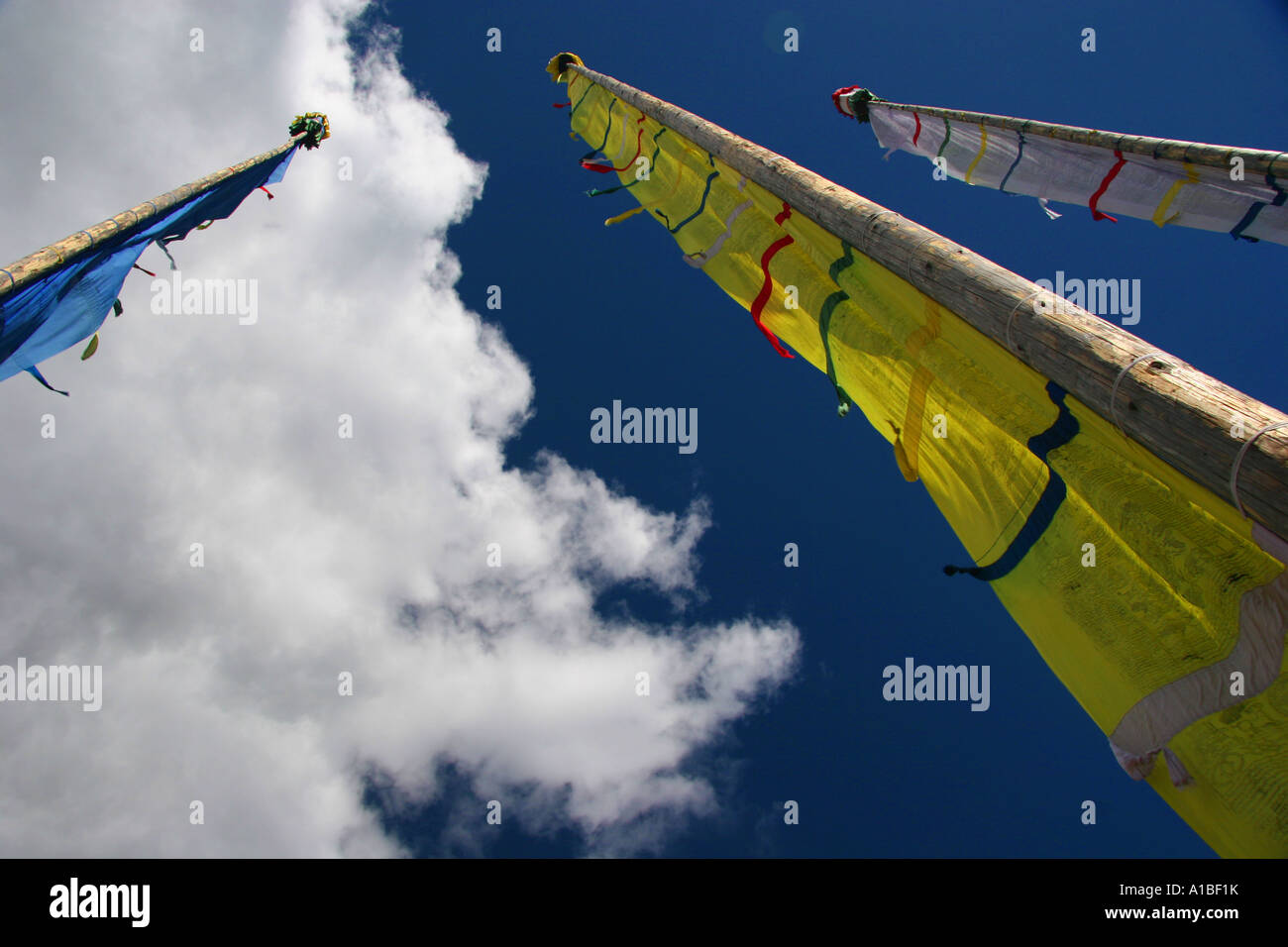 Prayer flags wave in the breeze hi-res stock photography and images - Alamy