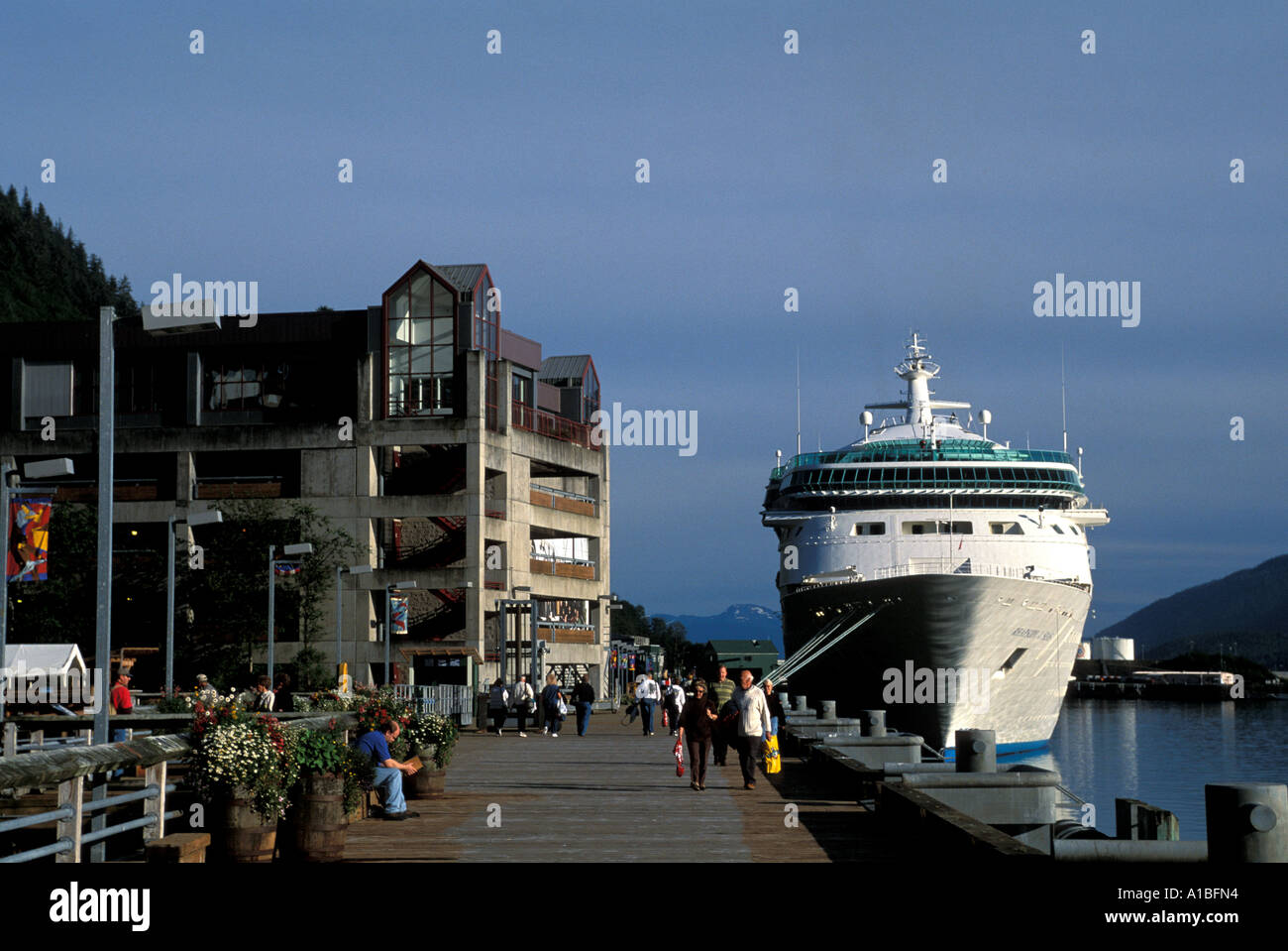Alaska Juneau cruise ship dock Stock Photo - Alamy