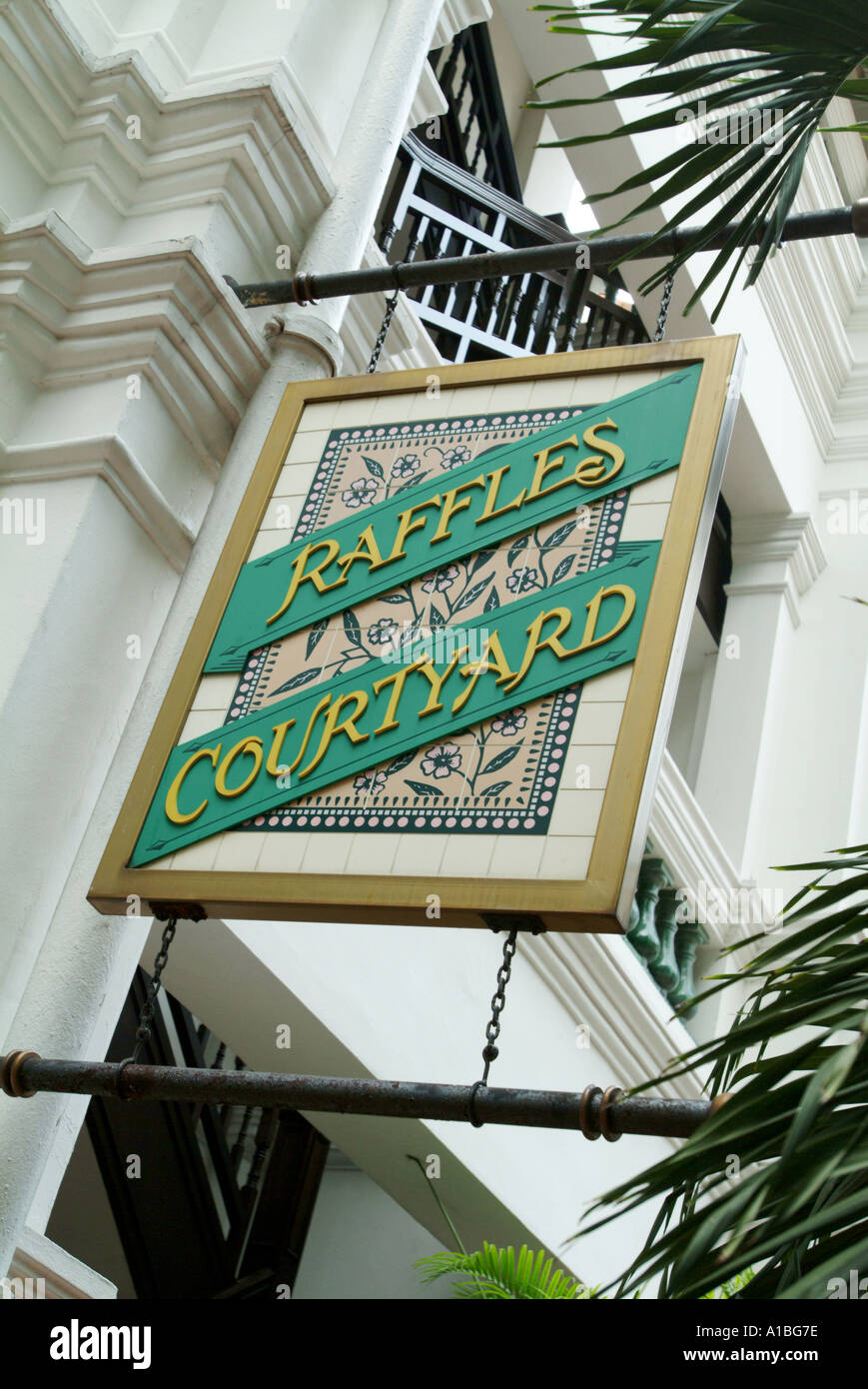 Sign in Raffles Hotel Singapore Stock Photo - Alamy