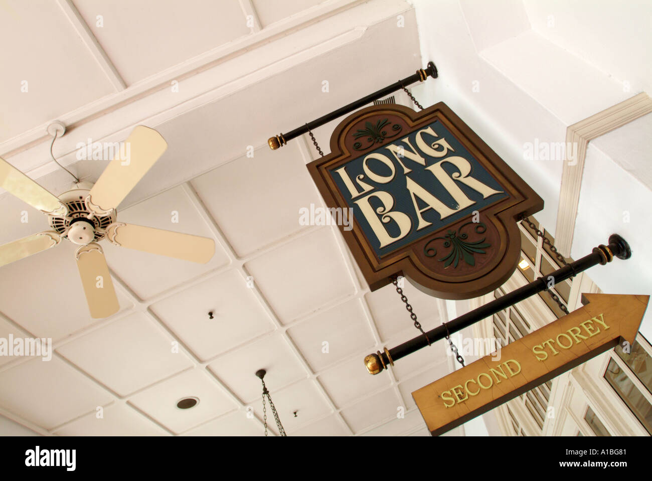 Sign for famous Long Bar of Raffles Hotel Singapore Stock Photo - Alamy