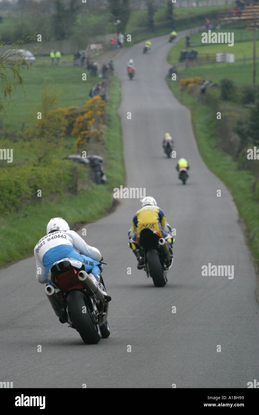 The field snakes up a hill at the Cookstown 100 Road Races Cookstown ...
