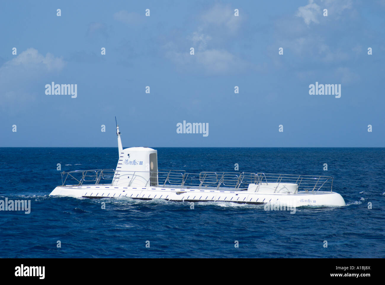 Barbados Atlantis III tourist submarine Stock Photo - Alamy