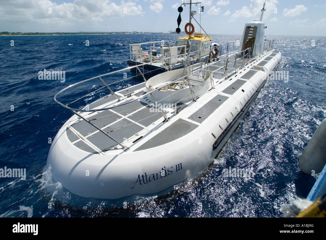 Barbados Atlantis III tourist submarine Stock Photo - Alamy