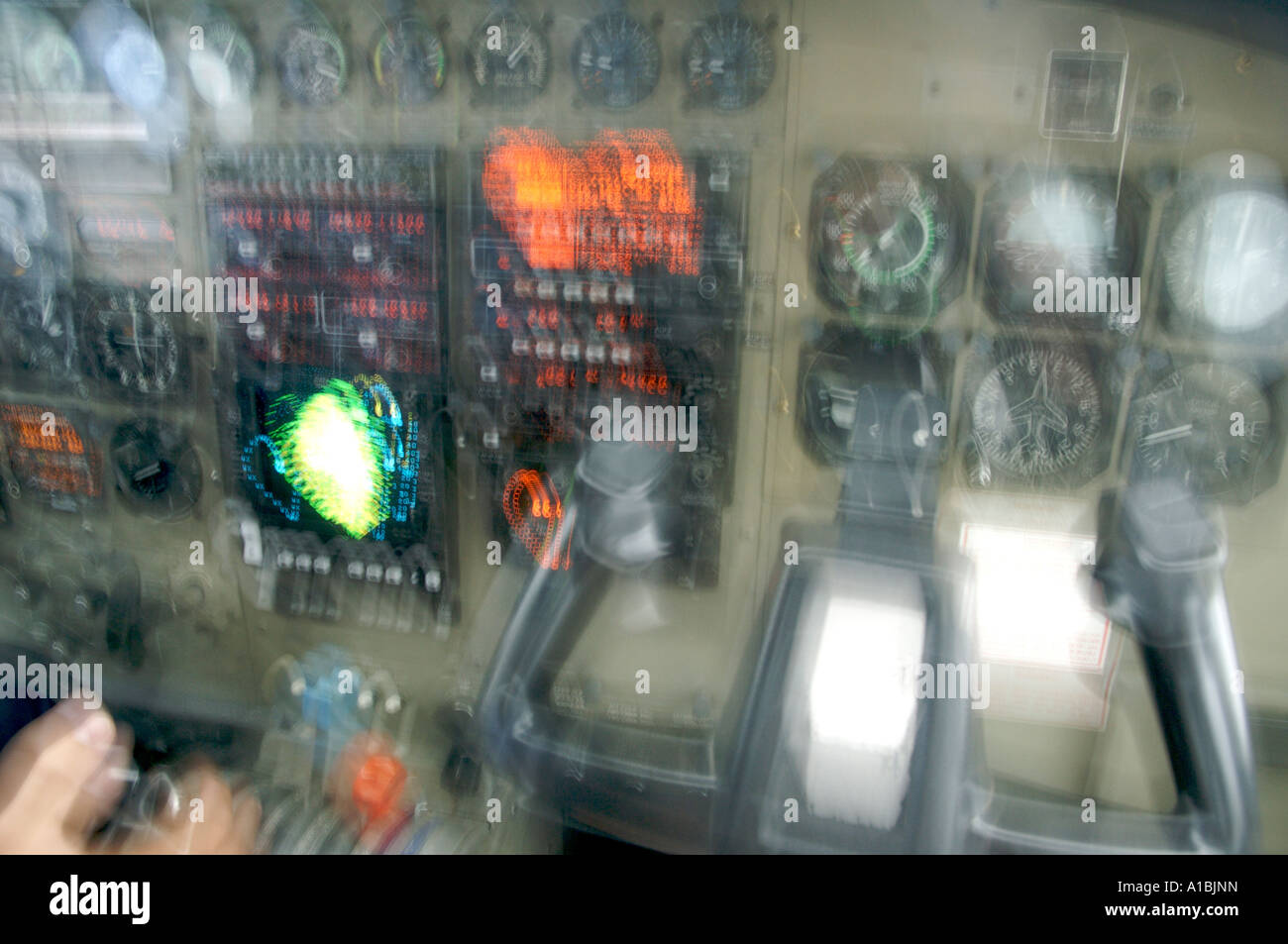 Cockpit view of a small plane in heavy turbulence Stock Photo - Alamy