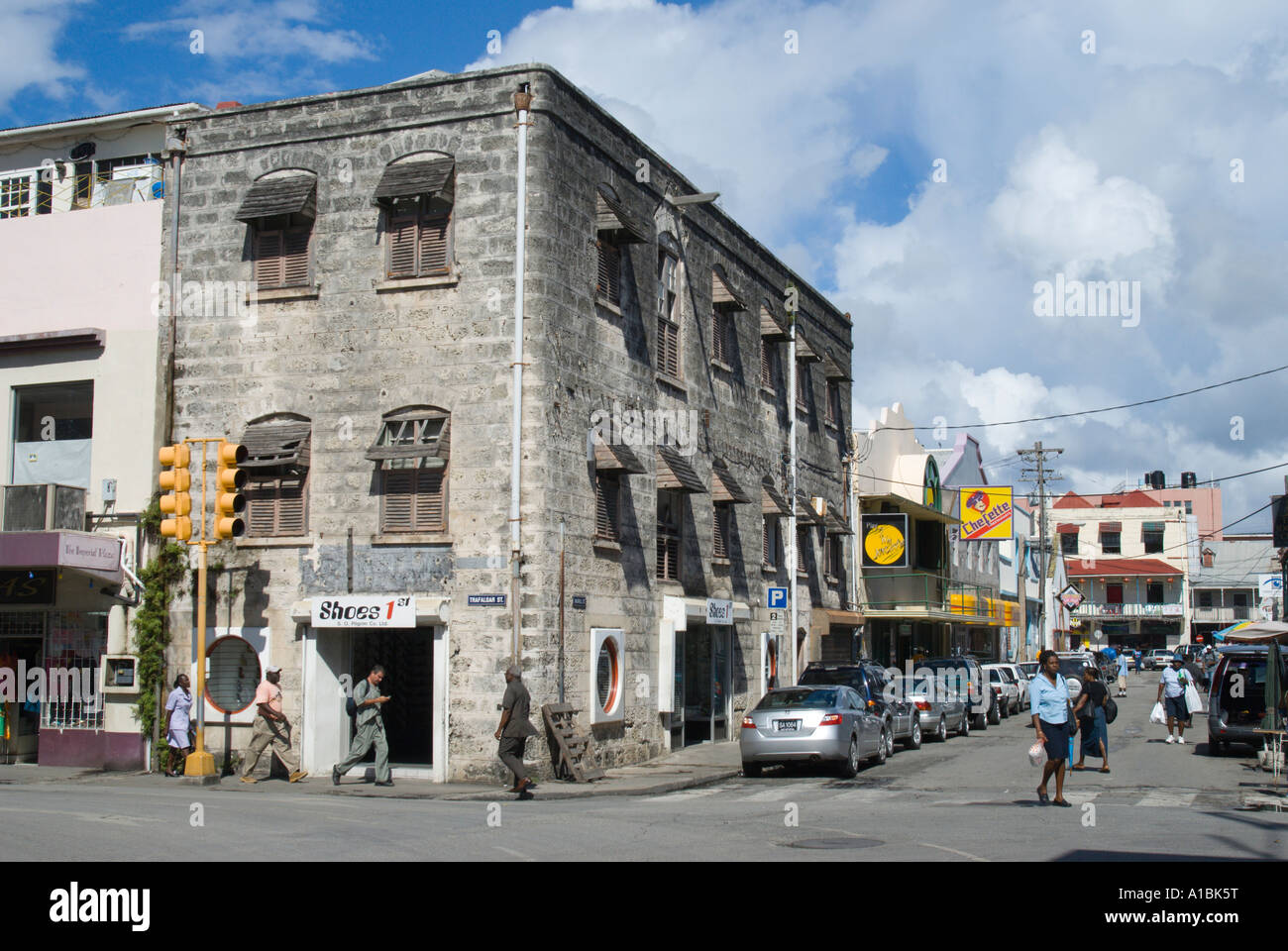 Barbados capital Bridgetown traditional architecture in the developing ...