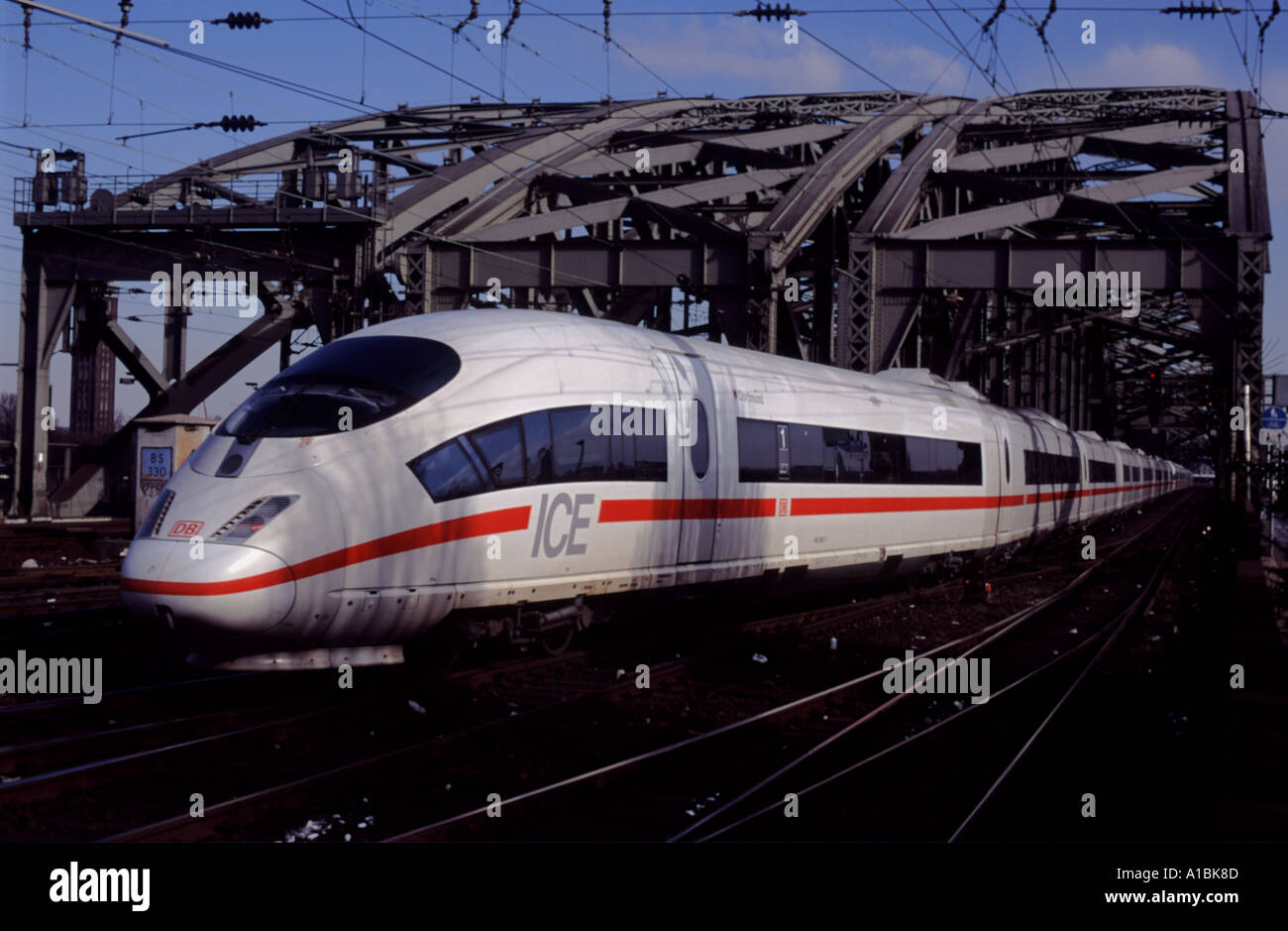 German railways Inter-City Express passenger train, known as an ICE ...