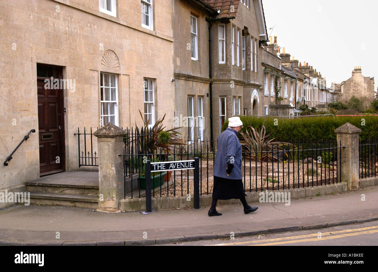 Victorian terraced housing at Combe Down near Bath Somerset England UK ...
