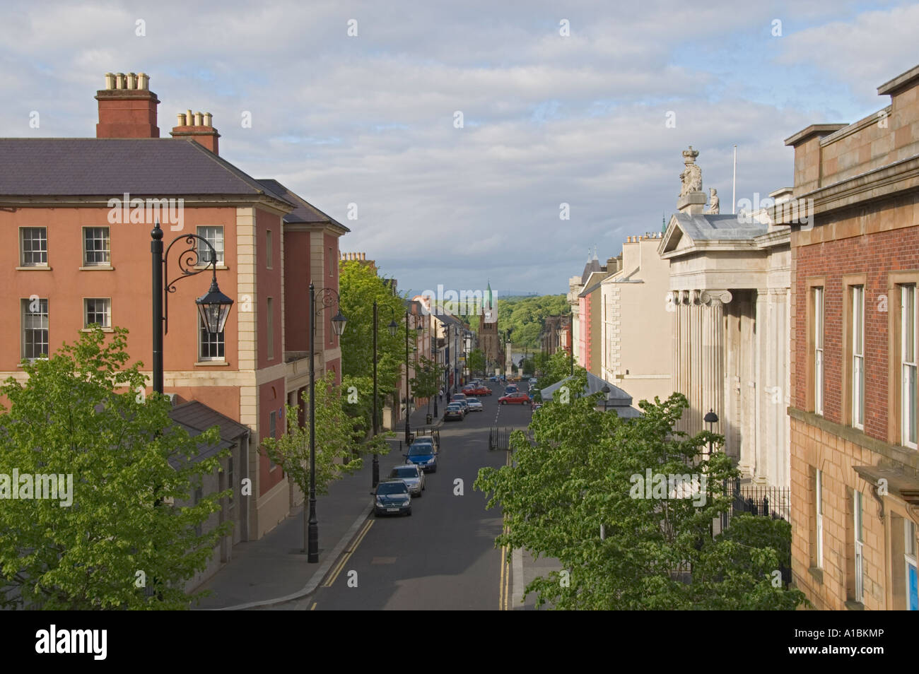 Northern Ireland Ulster County Derry Londonderry view along Bishop ...