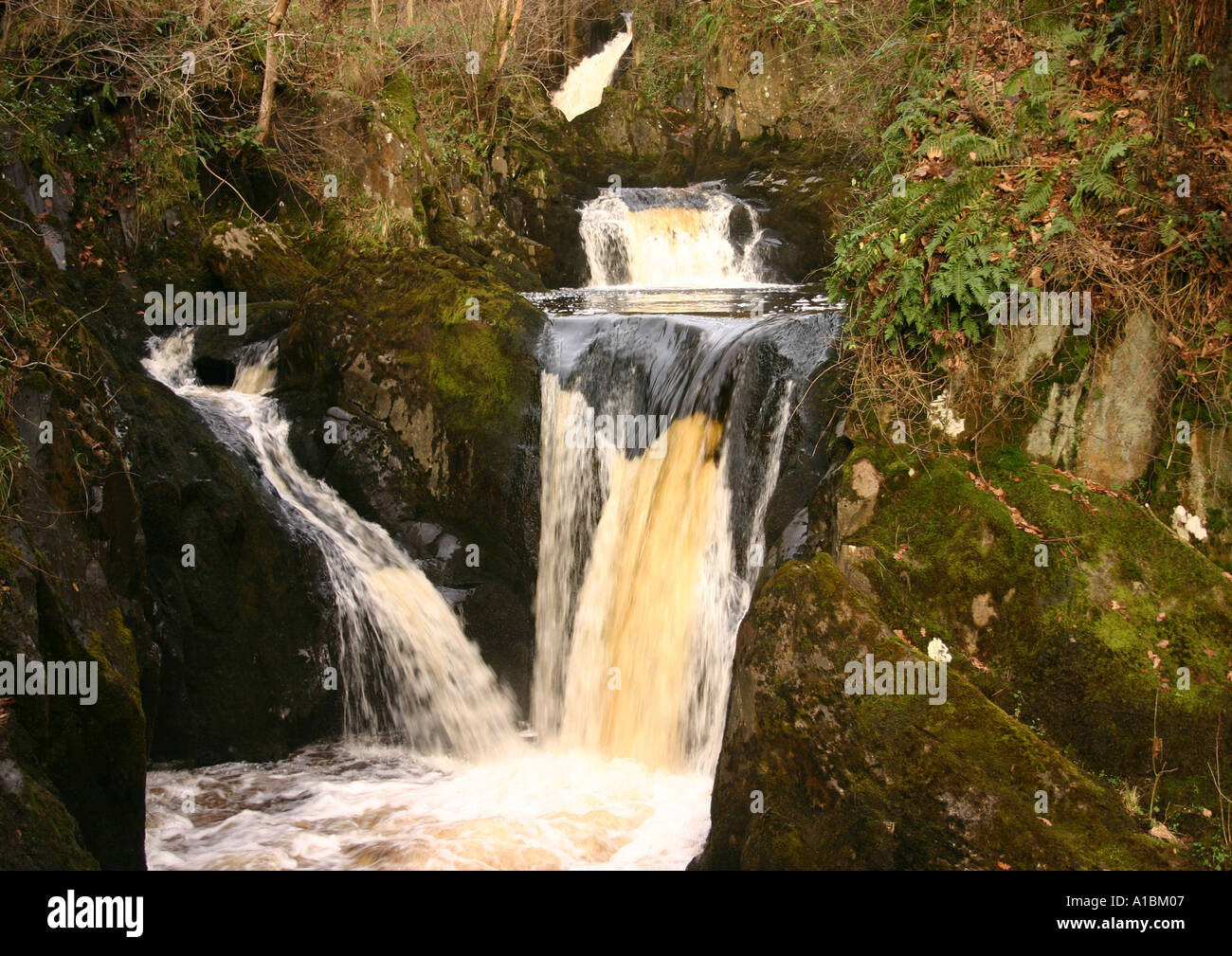 Waterfall Ingleton Stock Photo - Alamy