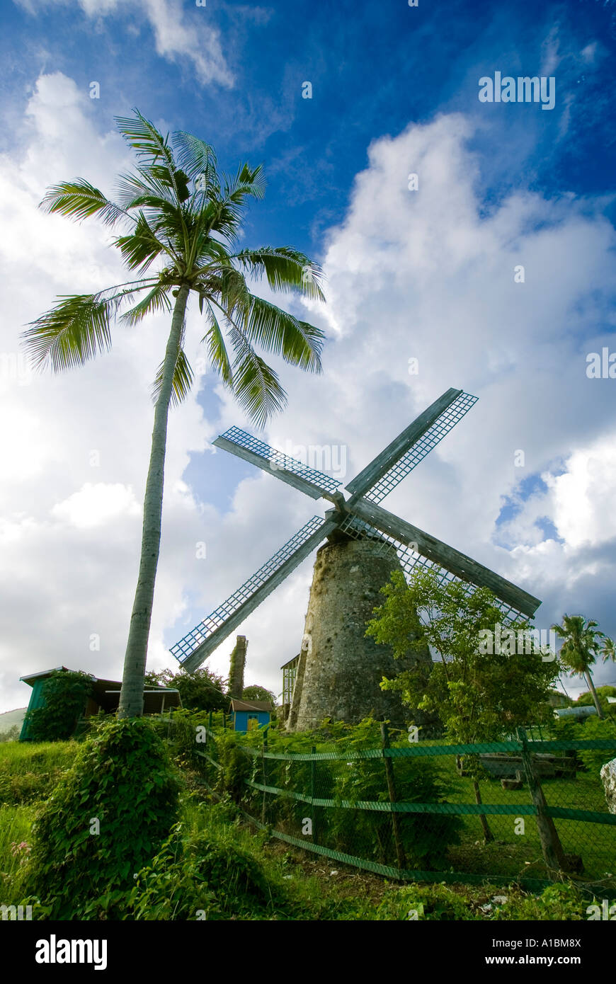 Barbados restored working Morgan Lewis windmill for processing sugar ...