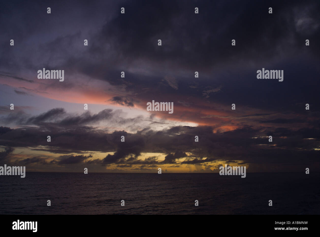 Barbados stormy sunset sky Stock Photo - Alamy
