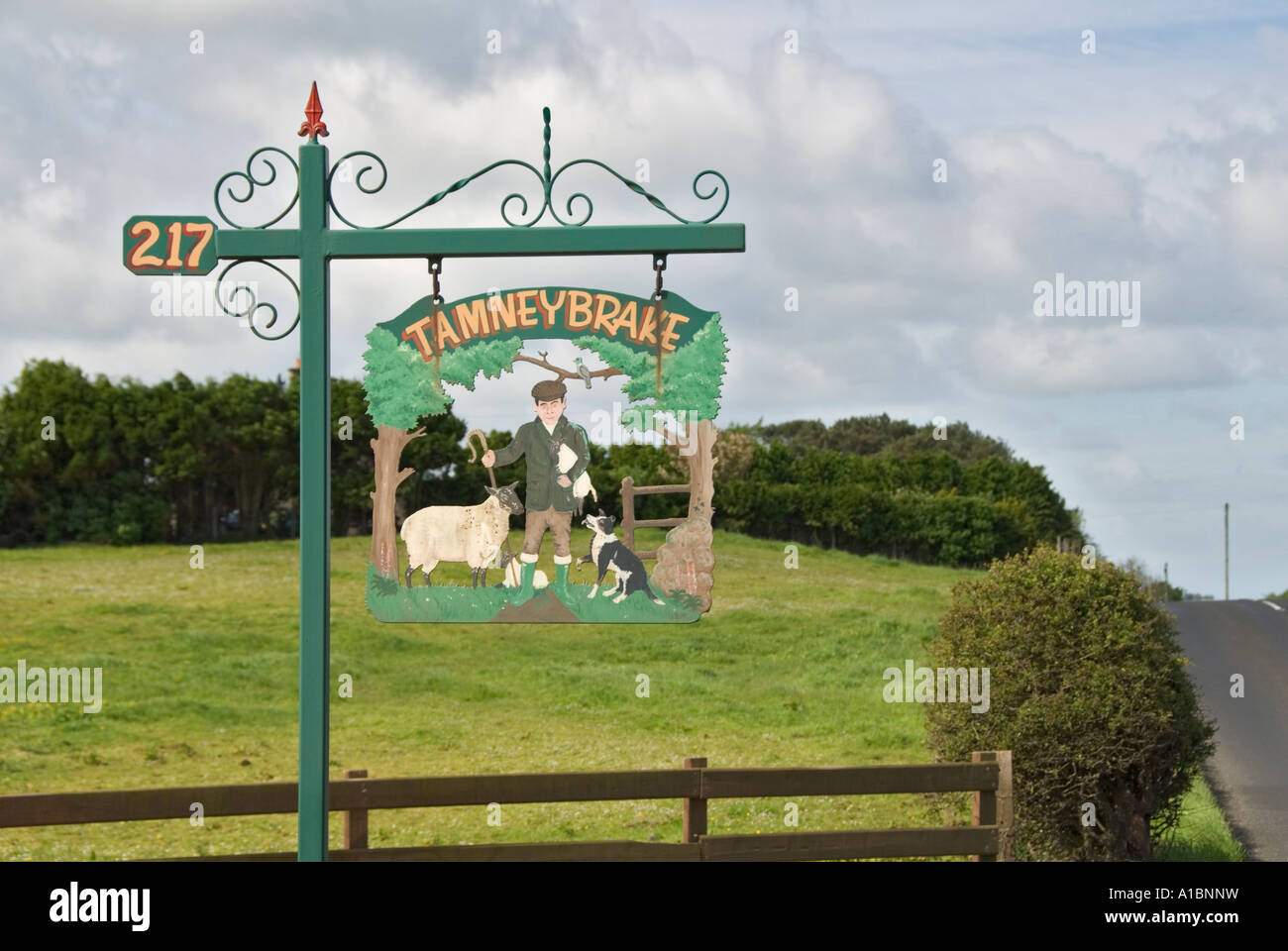 Northern Ireland Antrim Coast and Glens farm sign Stock Photo - Alamy