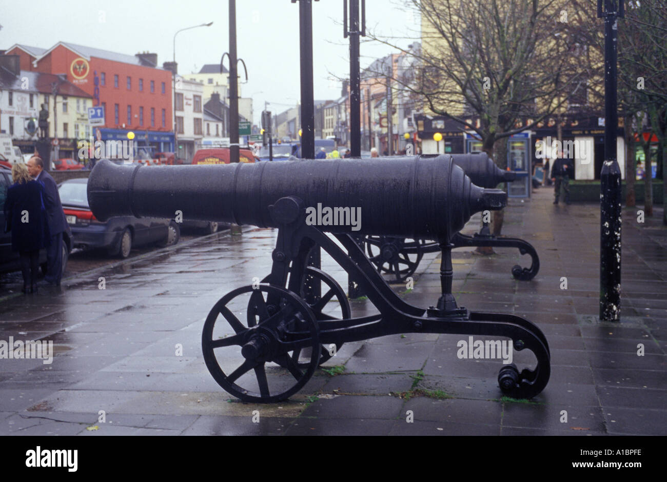Cannon Guns on display in Eyre Square in Galway City on Ireland s west ...