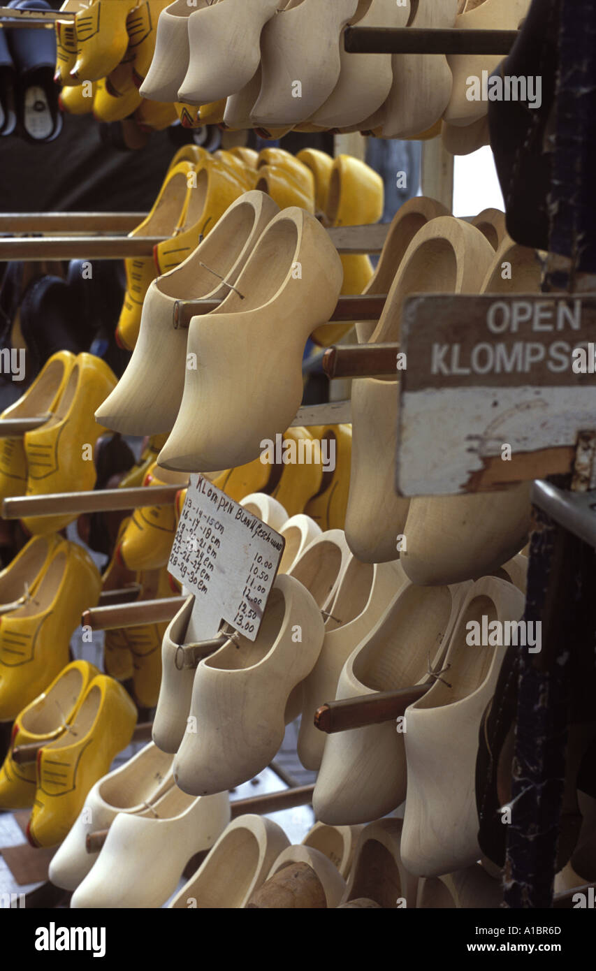 Wooden cloggs on a stall in Amsterdam the Netherlands Stock Photo - Alamy