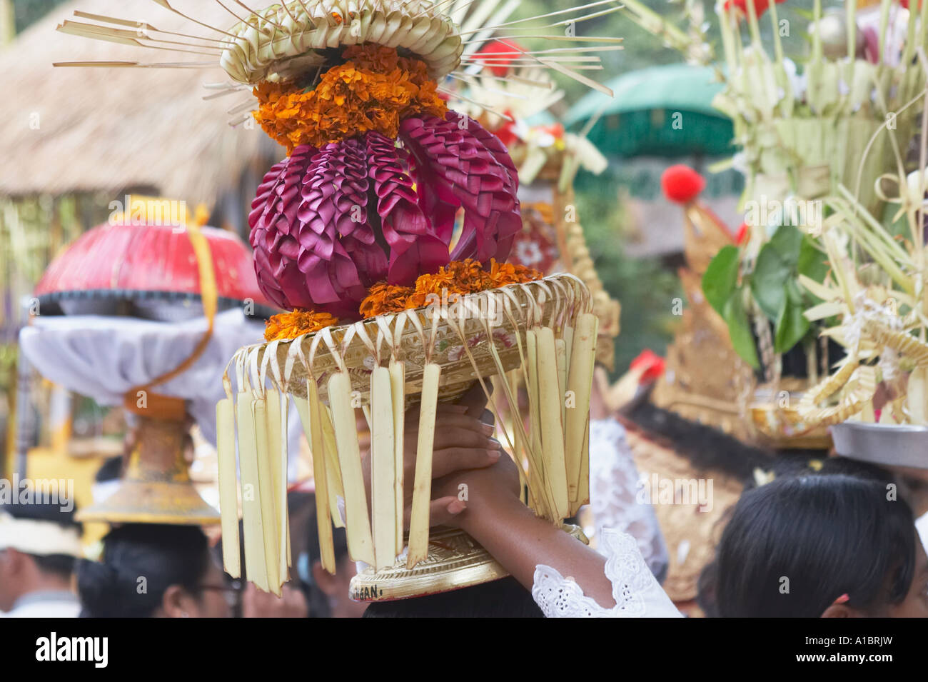 Hindu faithful carrying offerings hi-res stock photography and images ...