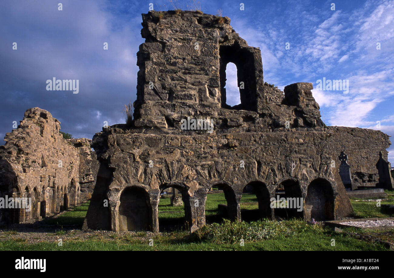 Irish abbey ruins in Donegal Ireland Stock Photo - Alamy