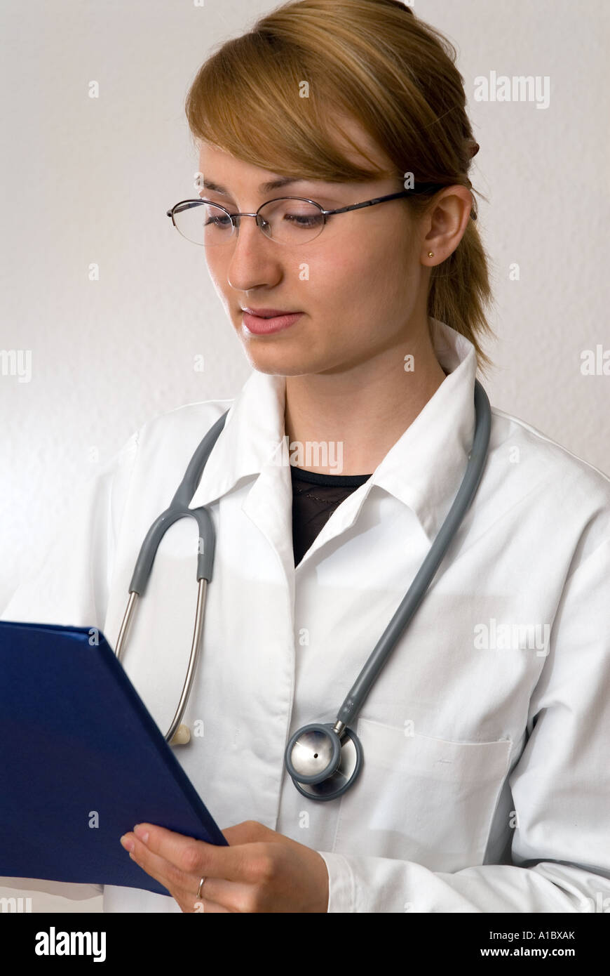 young pretty doctor with stethoscope Stock Photo - Alamy