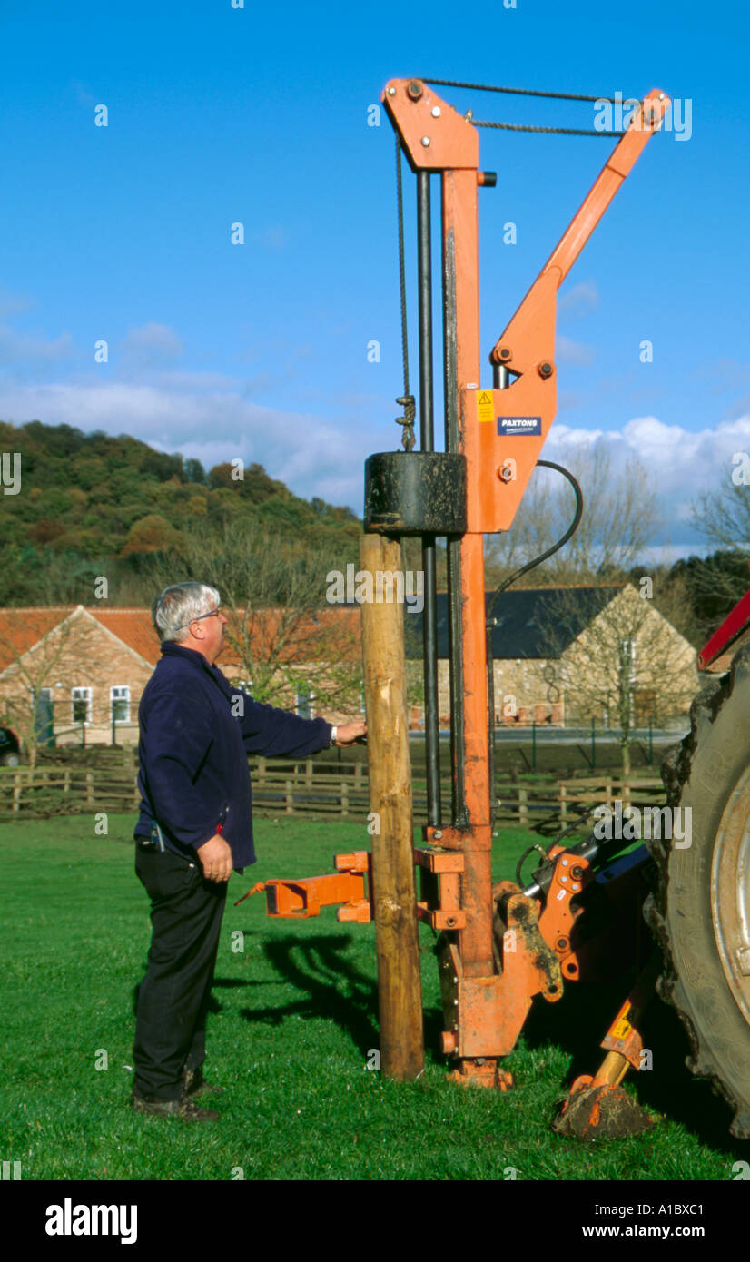 Fence post driver hi-res stock photography and images - Alamy