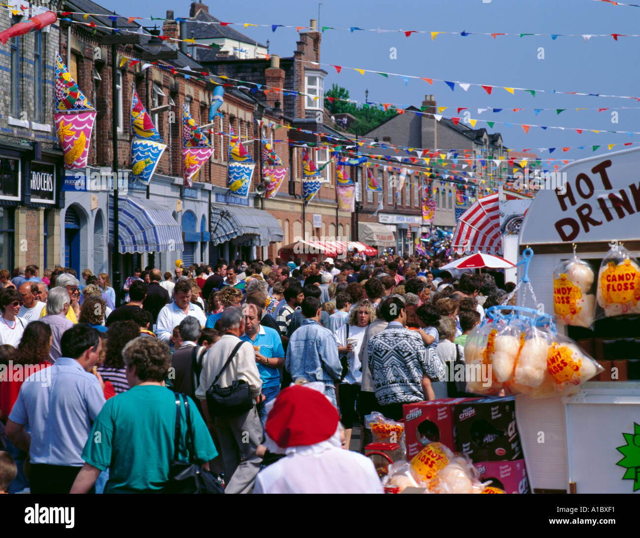 Crowds at the Fish Quay Festival, North Shields, Tyne and Wear Stock ...