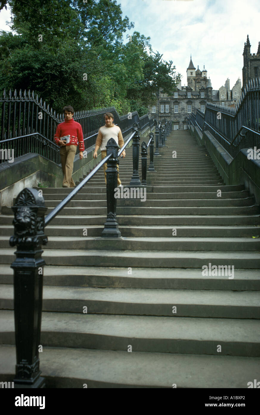Steps to the castle Stock Photo - Alamy