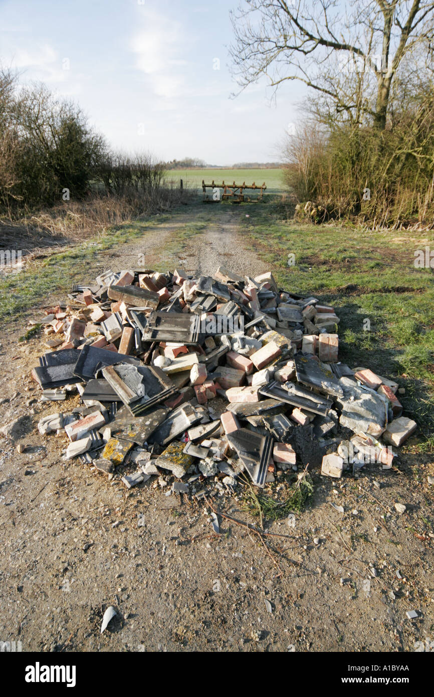 Fly tipping tip near Swindon Wiltshire UK England Stock Photo - Alamy