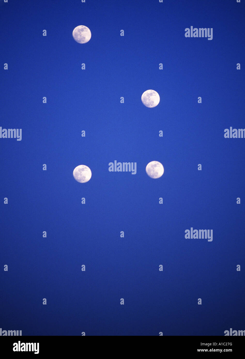 Four moons composite image, Fort Lee Park, NJ Stock Photo - Alamy