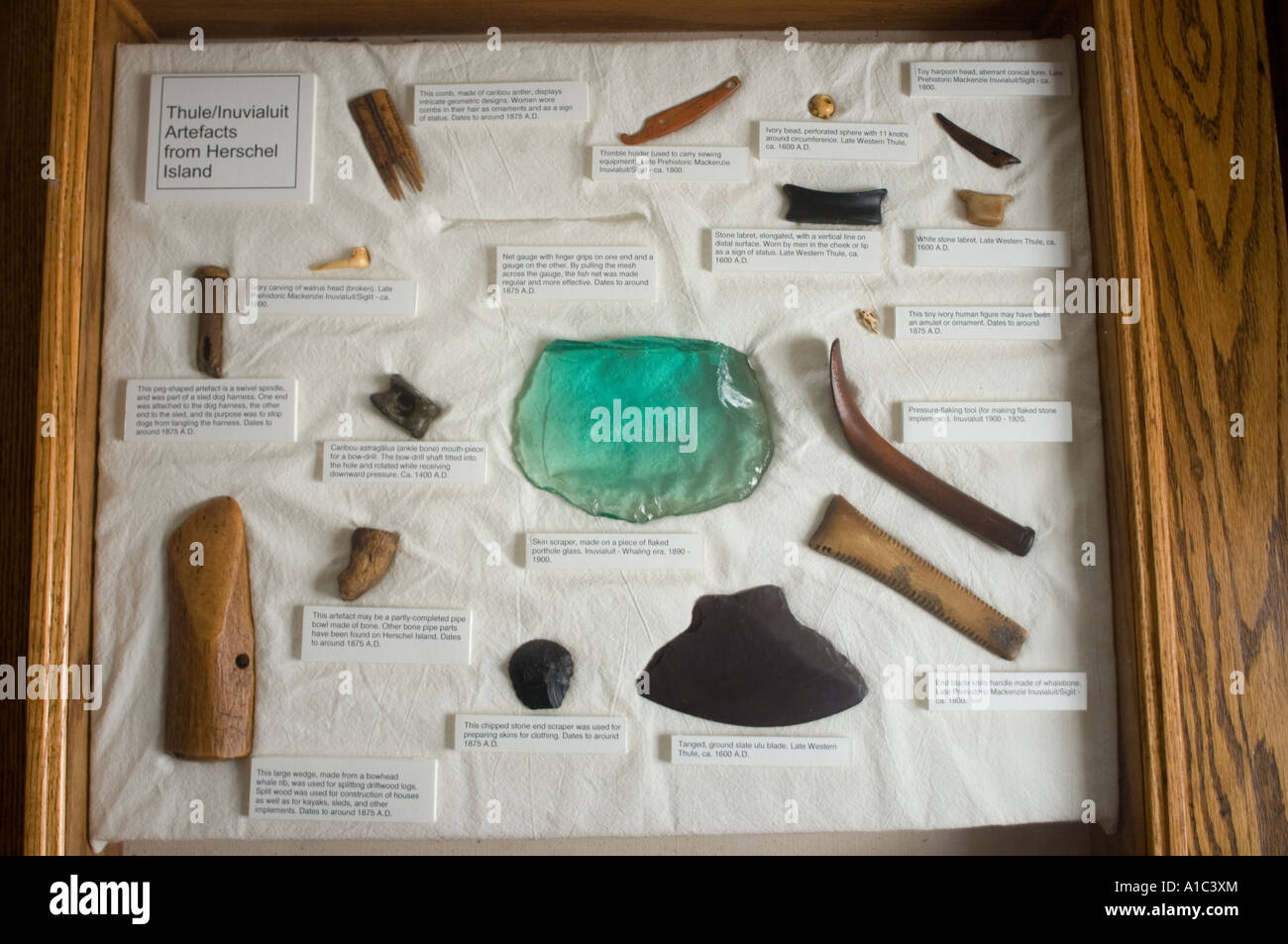 artifacts in the Herschel Island museum off the Mackenzie River delta Yukon Territory Canada ...