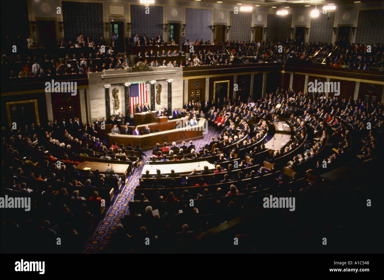 Overview of joint session of U Congress during Bill Clinton health care ...