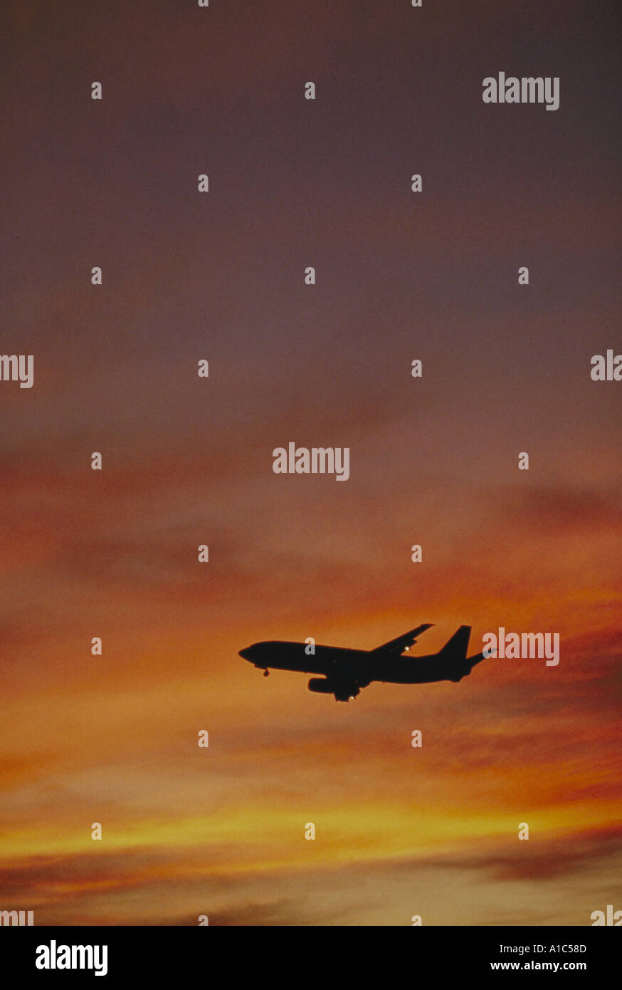 Airplane in flight with colorful sky Commercial airliner Aviation Skies ...