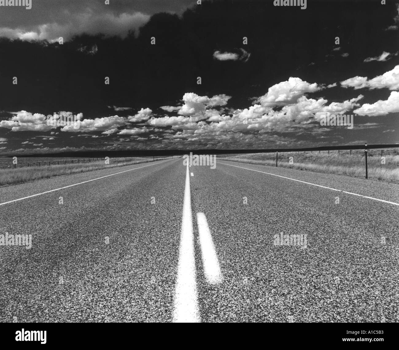 An endless road Black and White Stock Photos & Images - Alamy